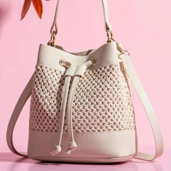 Boheme | Bags | New Apricot Hollow Out Iridescent Rainbow Faux Leather ...